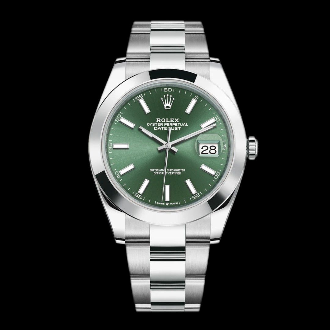 Rolex Oyster Perpetual Datejust 41 Mint Green Model Ref. M 126300 on ...