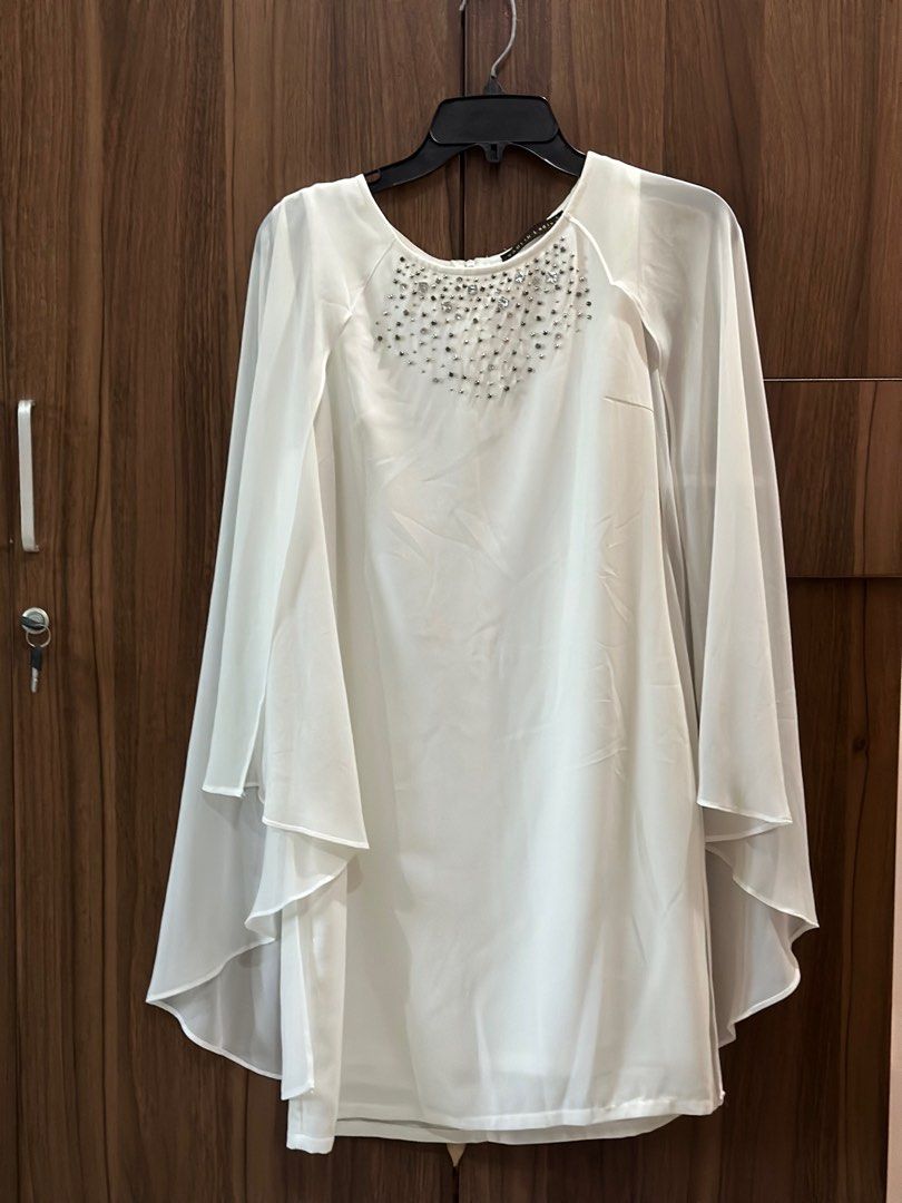 Samlin White Formal Dress, Women's Fashion, Dresses & Sets, Evening ...