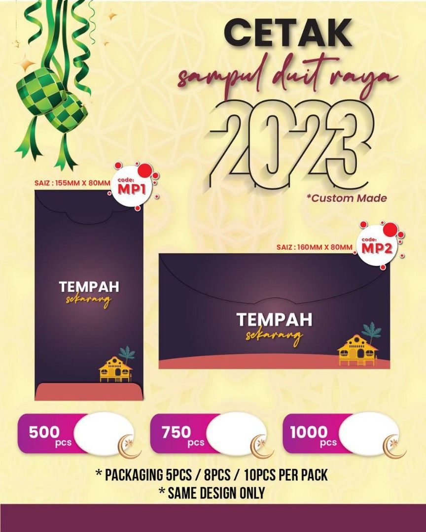 Sampul Duit Raya (Custom Money Packet) 2023, Everything Else on Carousell