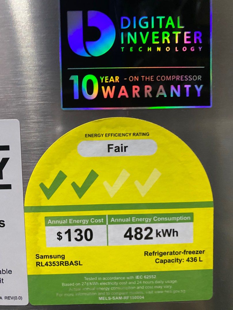 Samsung 2Ticks Digital Inverter Bottom Freezer Fridge, 436L, TV & Home Appliances, Kitchen ...