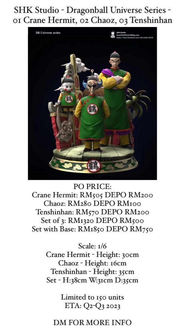 SHK Studio - Dragonball Universe Series - 01 Crane Hermit, 02 Chaoz, 03 ...