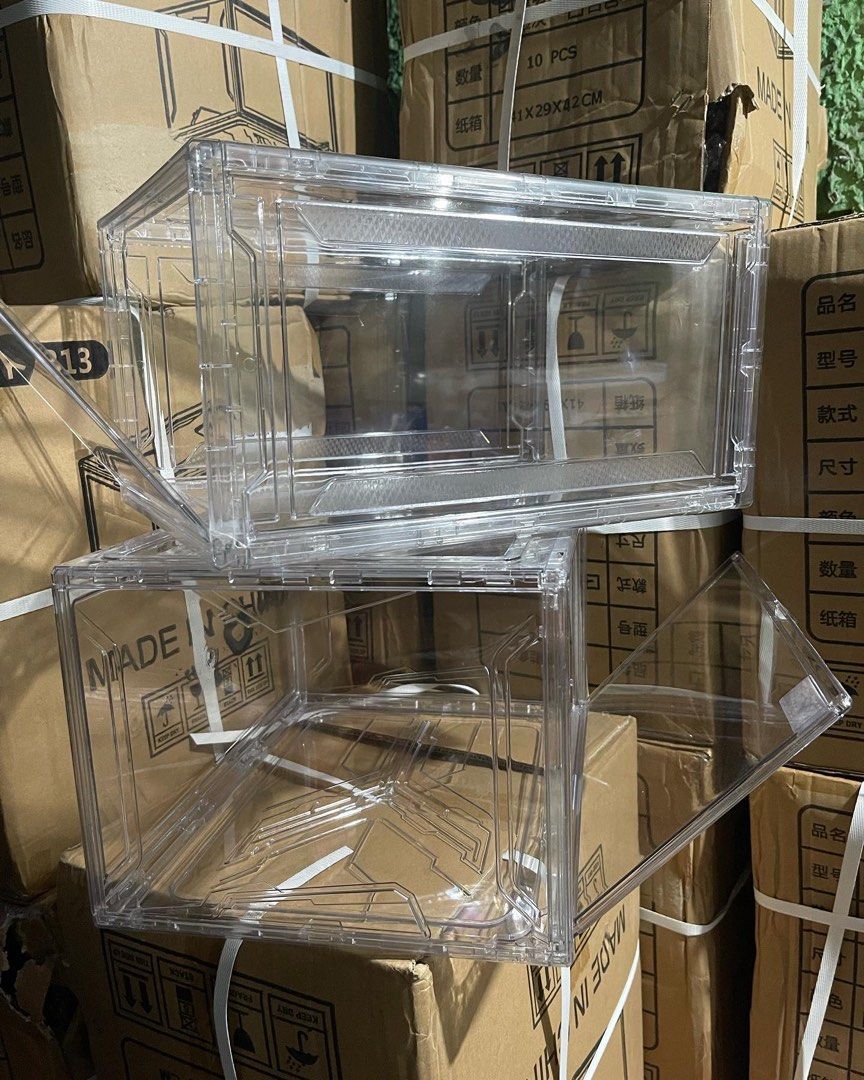 SHOE ACRYLIC BOX MAGNETIC PANELS, Furniture & Home Living, Home Decor ...