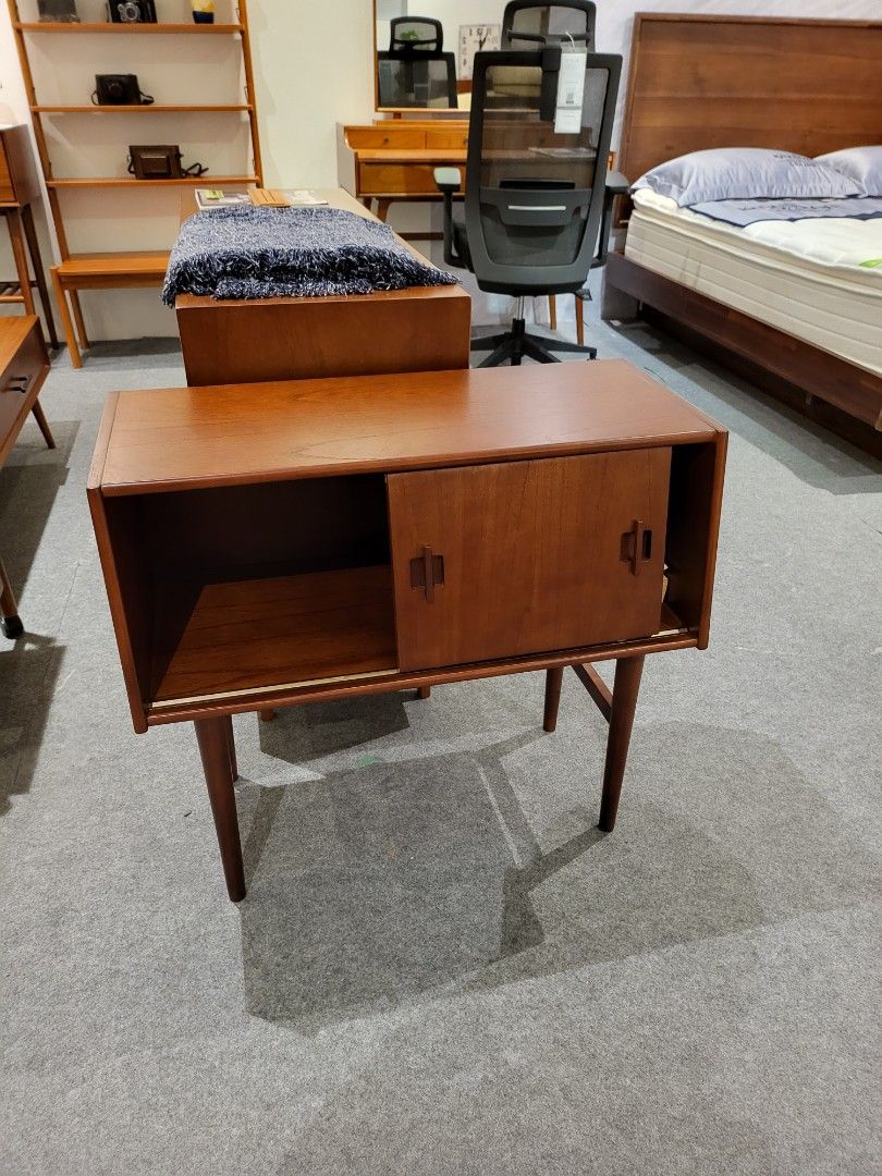 Side Table Sliding Door, Furniture & Home Living, Furniture, Shelves ...