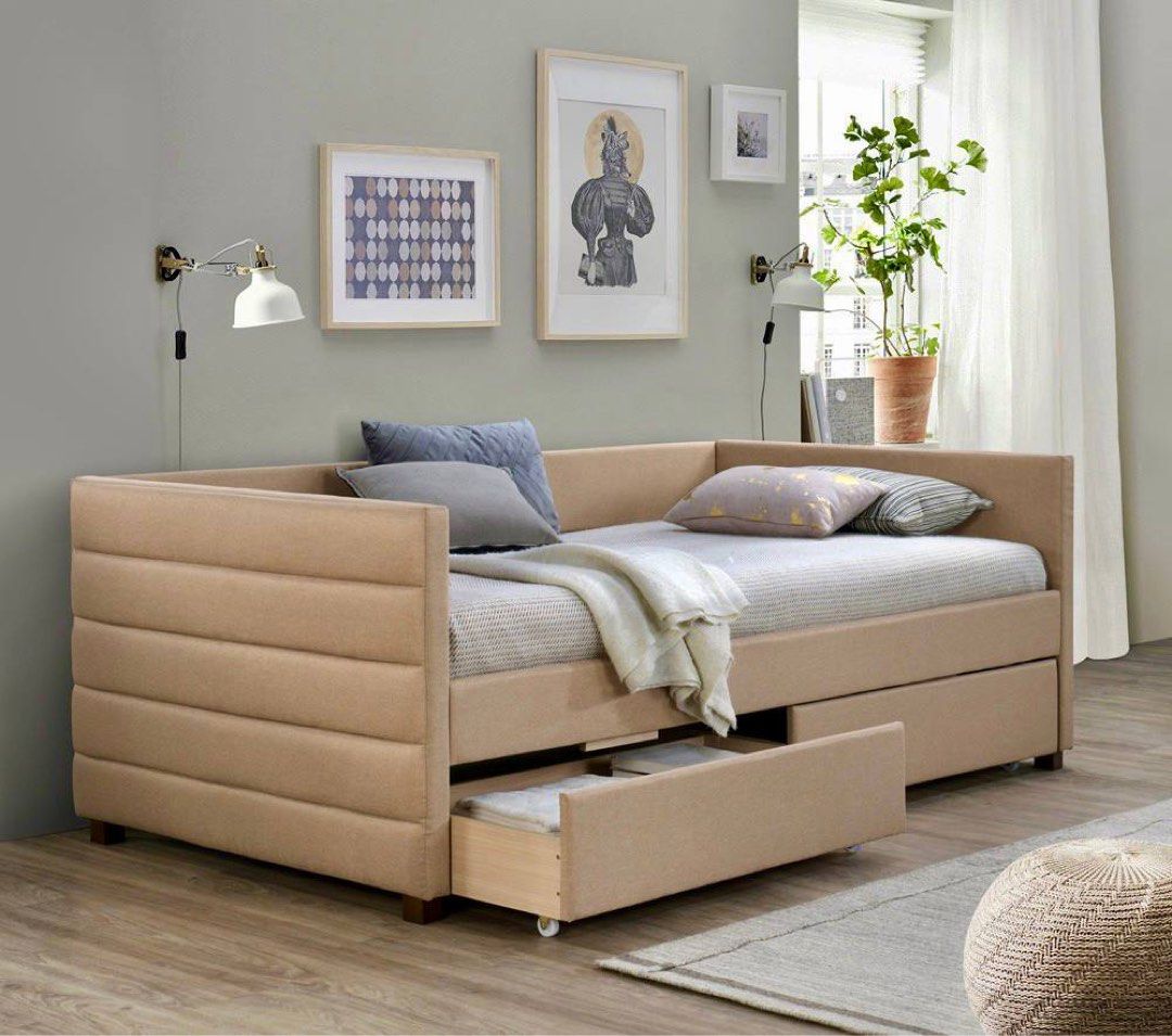 Single bed with drawer storage / Day Bed / Trundle Bed, Furniture ...