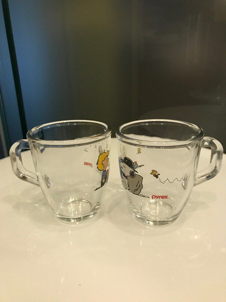 Snoopy Limited Edition Pyrex Cup Set, Furniture & Home Living ...