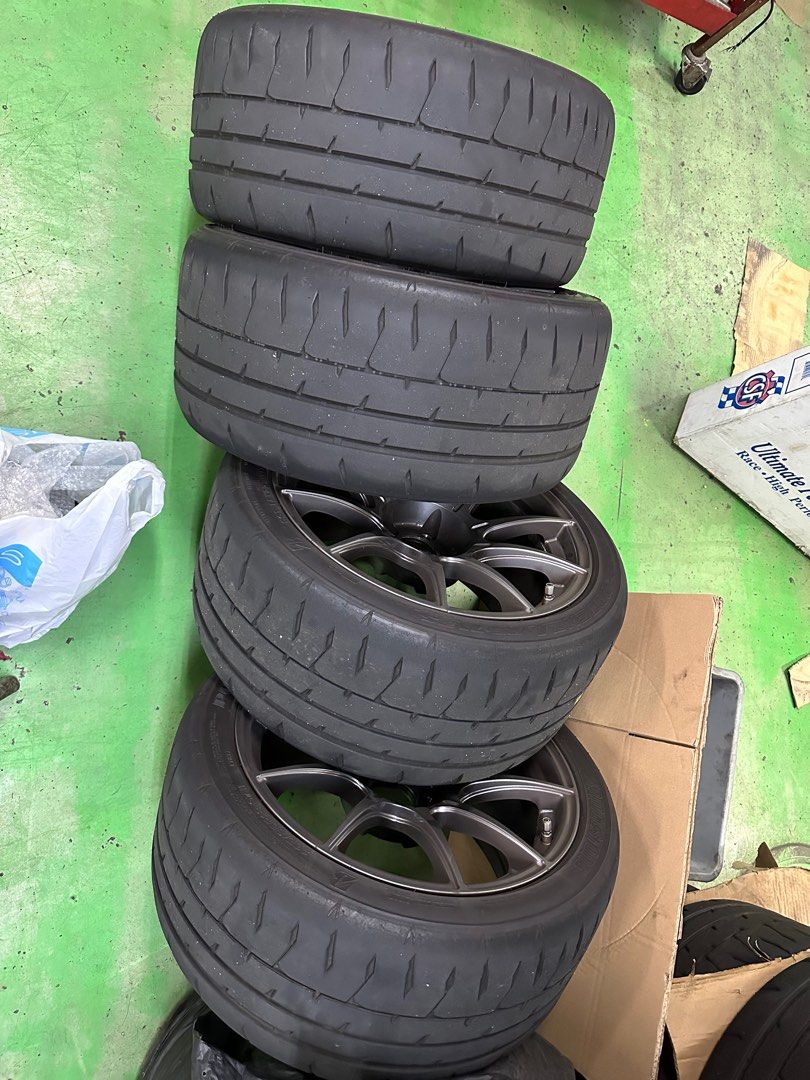 SSR Gtx01 with RE71rs, Car Accessories, Tyres & Rims on Carousell