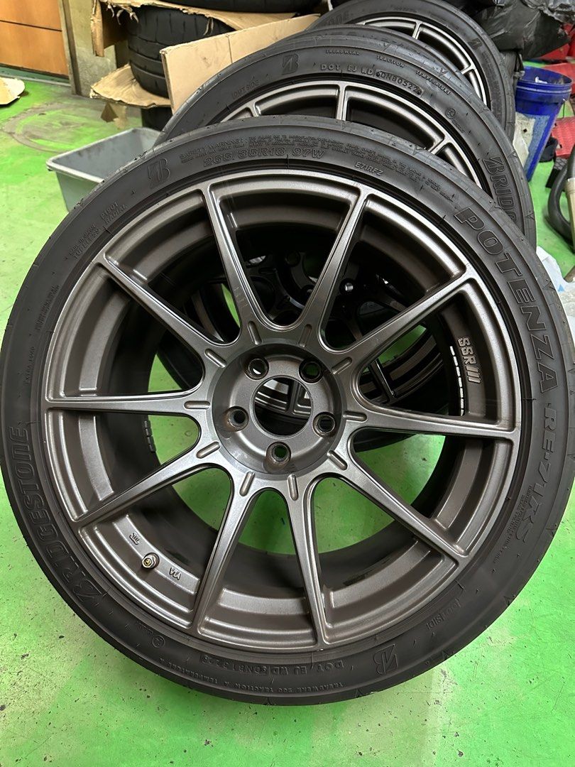 SSR Gtx01 with RE71rs, Car Accessories, Tyres & Rims on Carousell