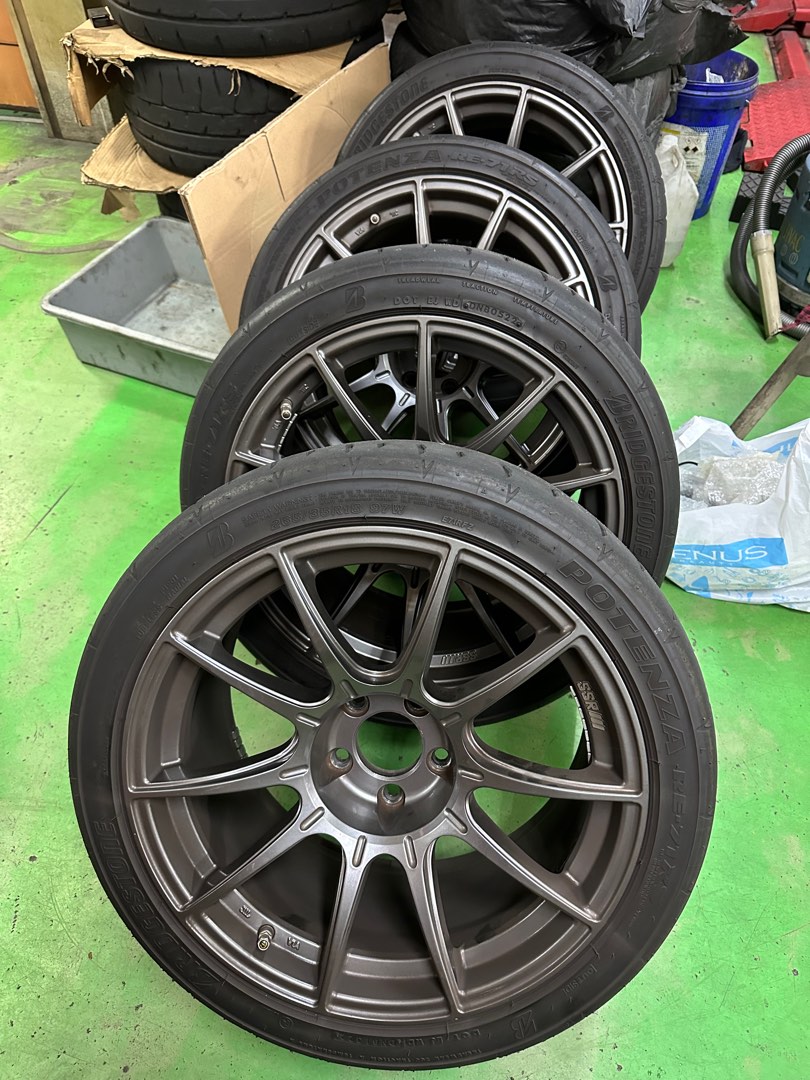 SSR Gtx01 with RE71rs, Car Accessories, Tyres & Rims on Carousell