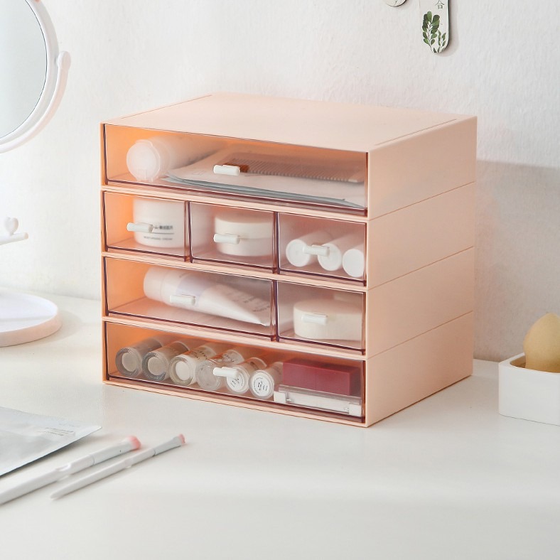 Stackable Transparent Desktop Storage Box Table Organization Free Combo ...