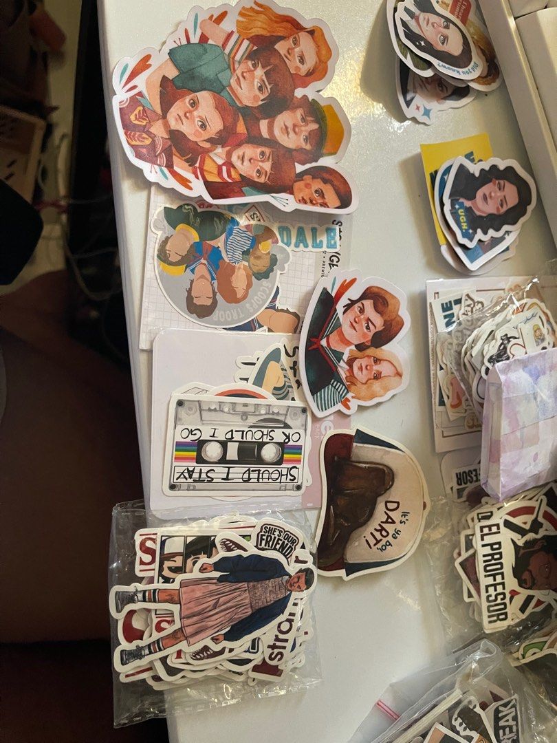 Stranger Things sticker set waterproof, Hobbies & Toys, Stationary ...