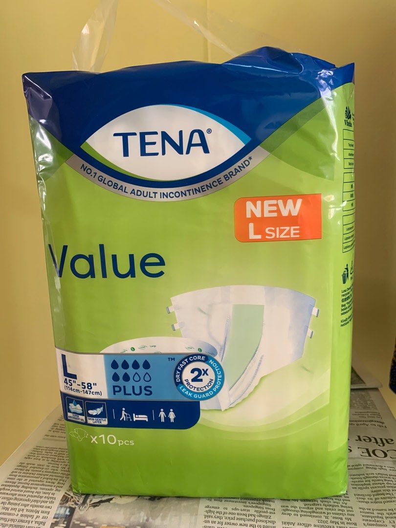Tena diaper (L), Health & Nutrition, Medical Supplies & Tools on Carousell