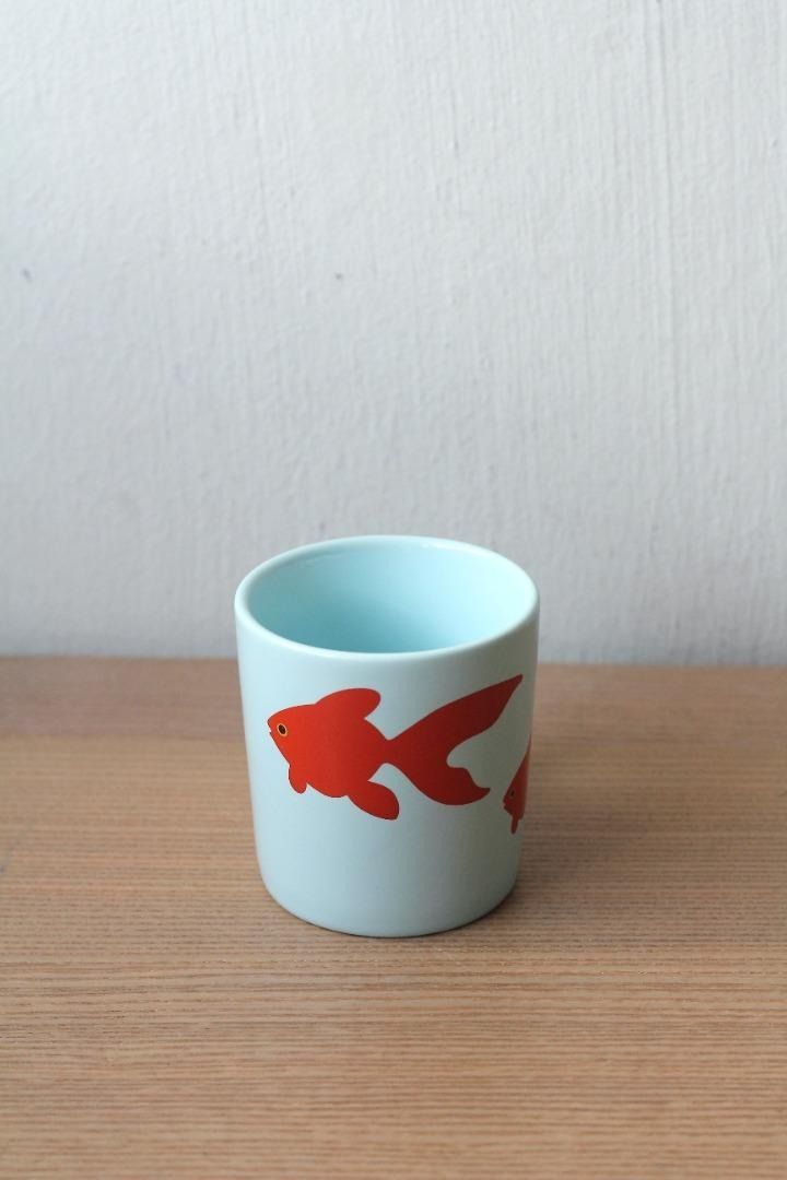 The MUJI Light Blue Graphic Mug (Goldfish, 230ml), Furniture & Home ...