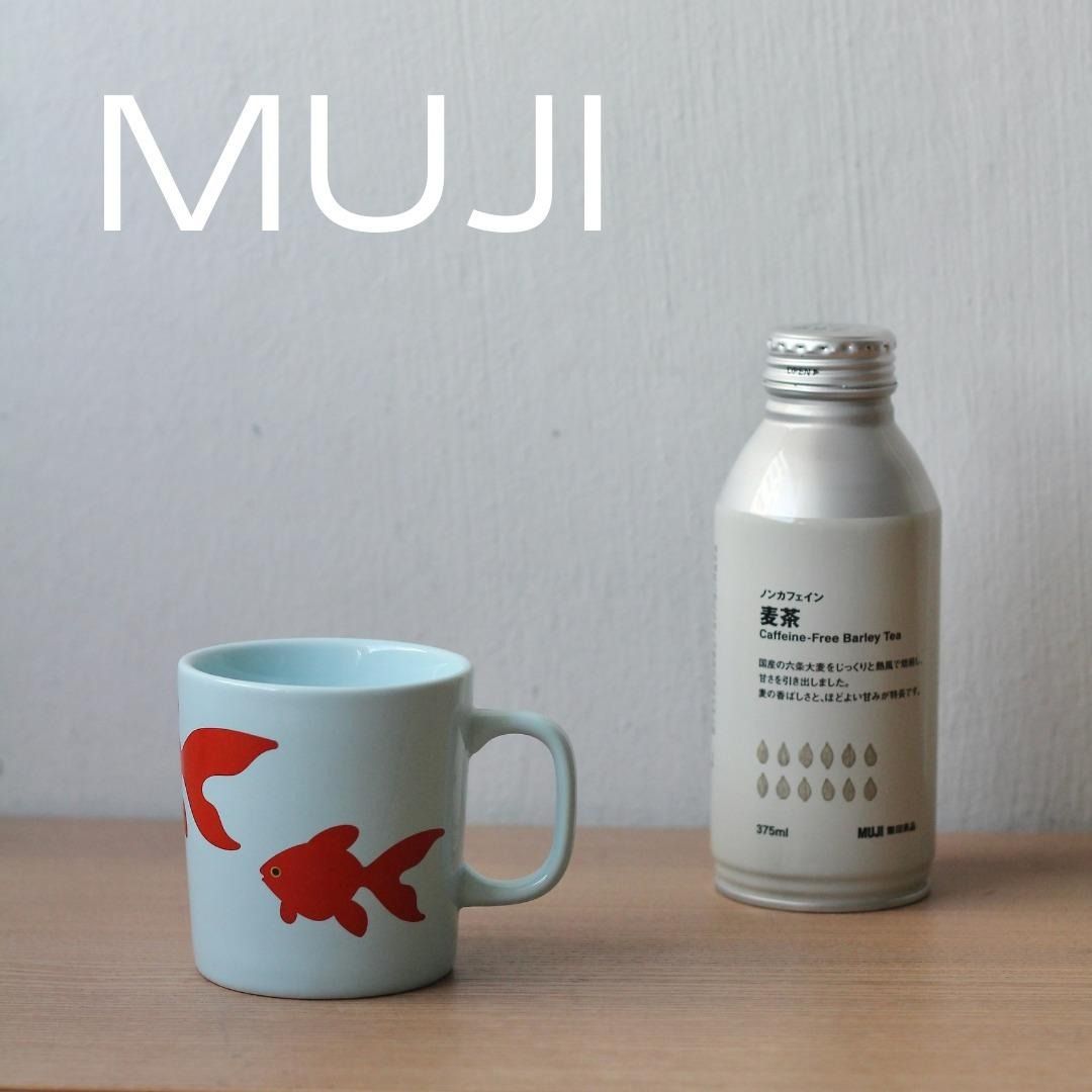 The MUJI Light Blue Graphic Mug (Goldfish, 230ml), Furniture & Home ...