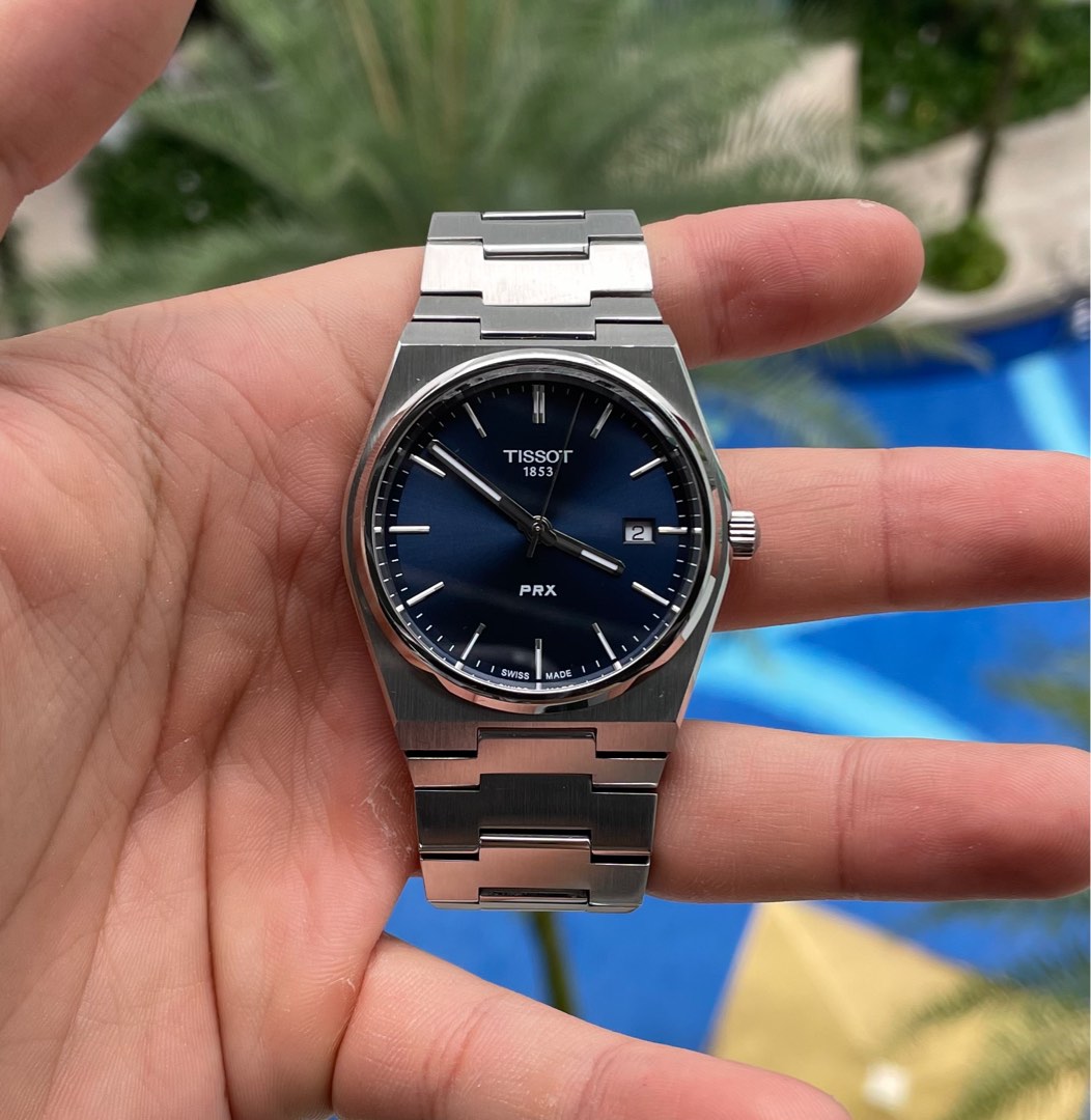 Tissot PRX Quartz 40mm Blue Dial, Luxury, Watches on Carousell