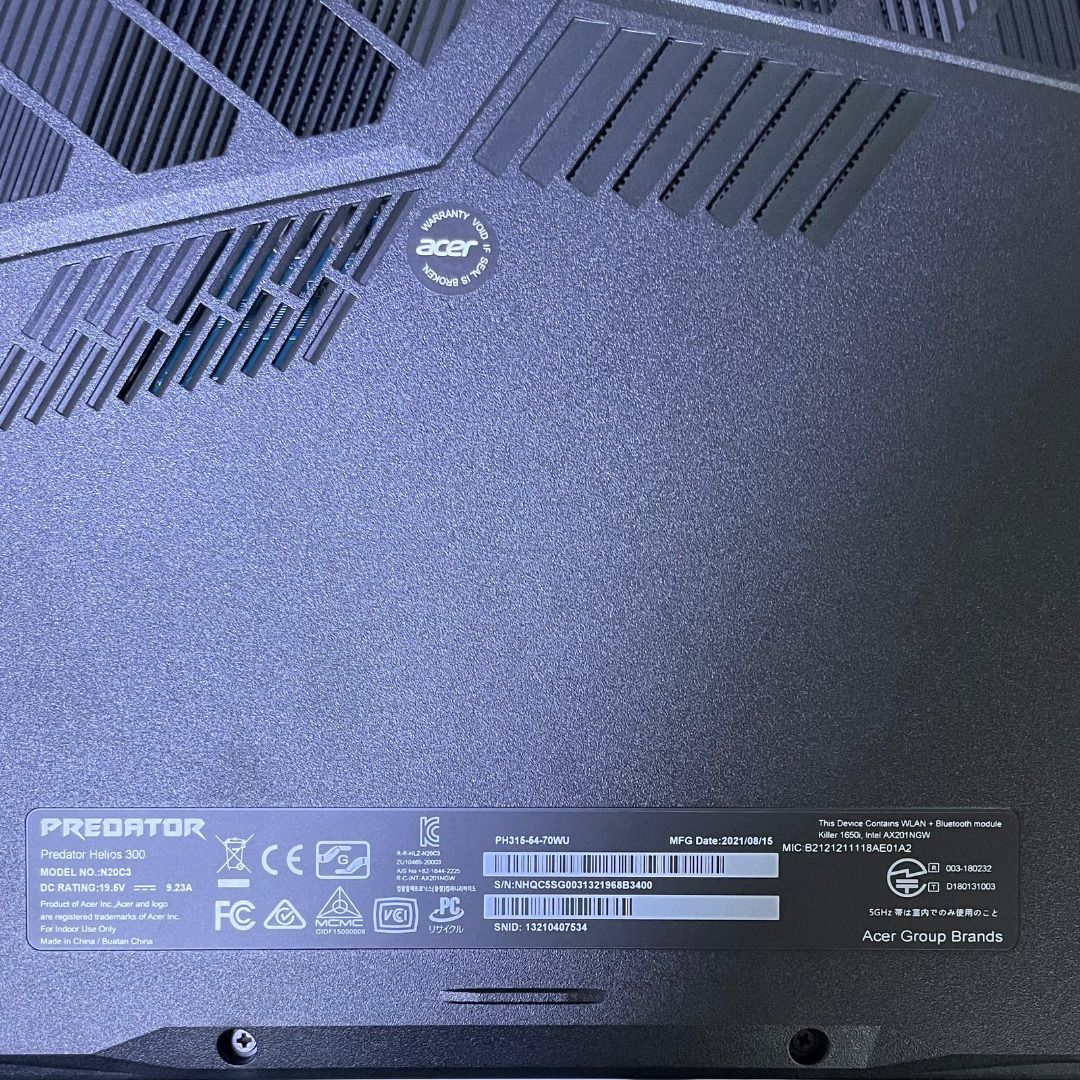 TP-ACER PREDATOR I7-1180H GEFORCE RTX3050TI RAM 16GB 1TB SSD GAMING ...