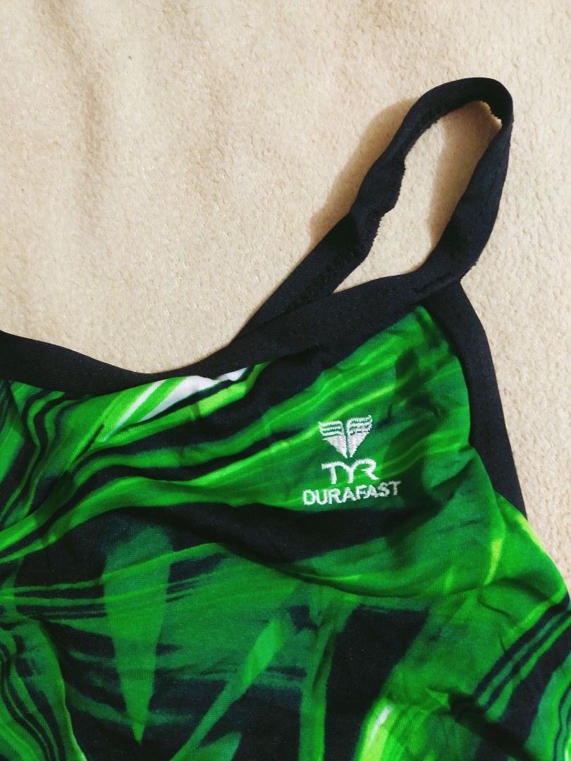 TYR DURAFAST GREEN ONE PIECE TRAINING SWIMSUIT, Women's Fashion ...