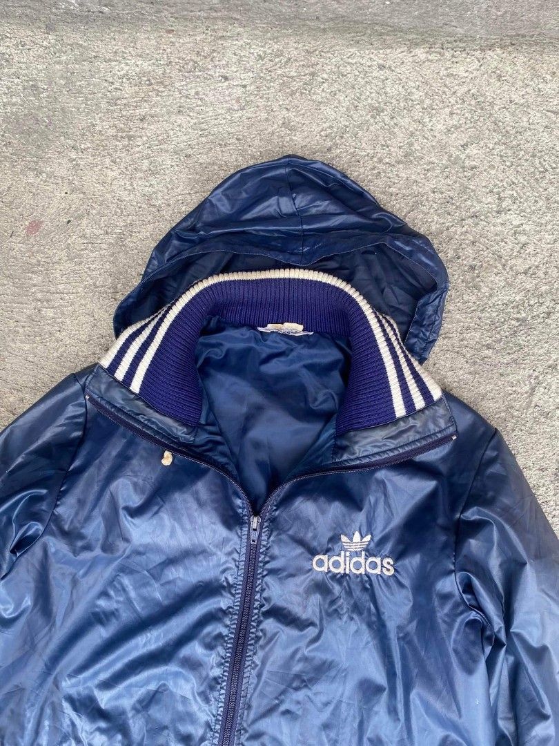 Vintage 70's Adidas Descente Blue Nylon Jacket, Men's Fashion, Coats, Jackets and Outerwear on ...