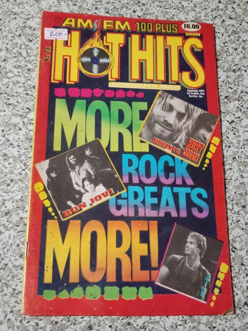 VINTAGE 90'S HOT HITS SONGHITS MAGAZINE, Hobbies & Toys, Books ...