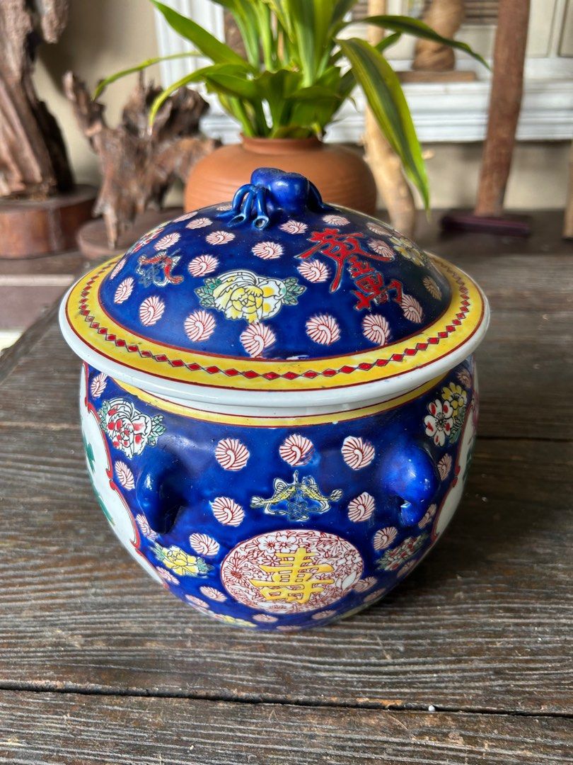 Antique Peranakan Kam Cheng Porcelain Ginger Jar-FVgs800223a4, Hobbies ...