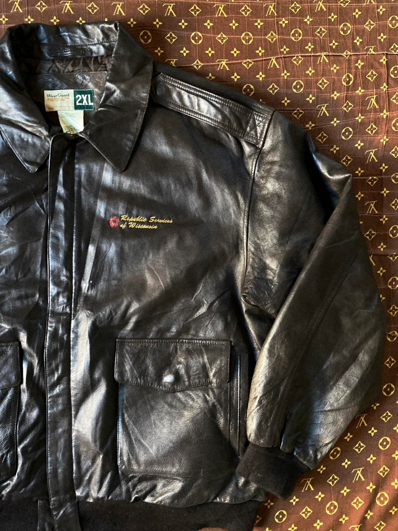 Vintage Workwear Leather jacket now available!, Men's Fashion, Coats ...