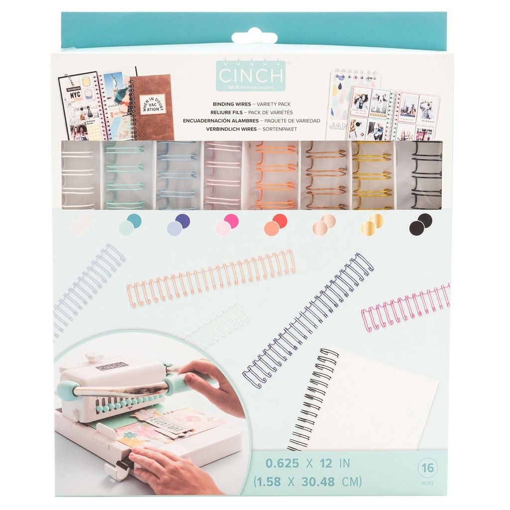 We R Memory Keepers Cinch Binding Wires Variety Pack 16pcs - 1150 ...