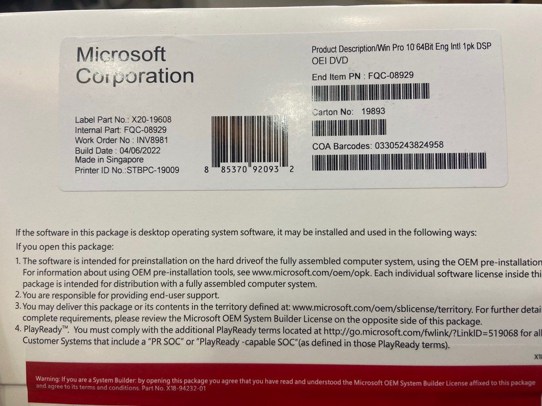 WINDOWS 10 PRO CD, Computers & Tech, Parts & Accessories, Software on ...