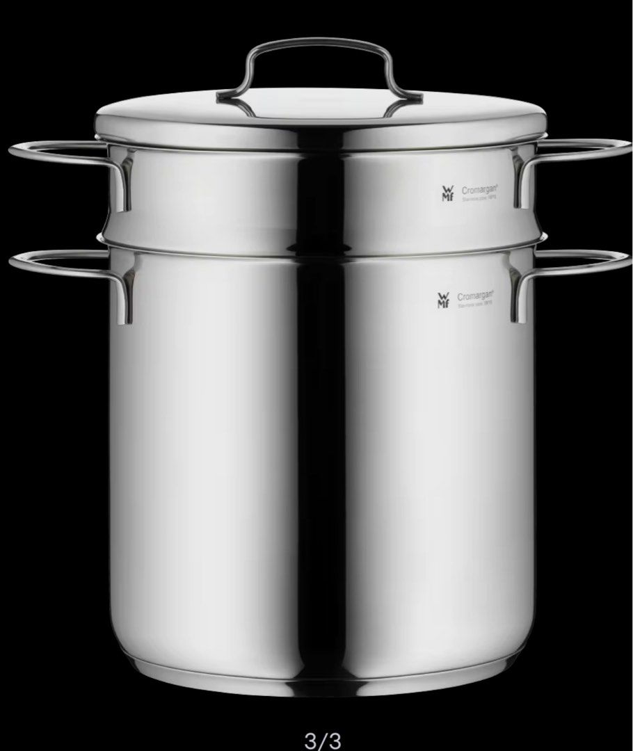 WMF Mini Pasta Pot with Lid & Insert, 18cm, Furniture & Home Living ...