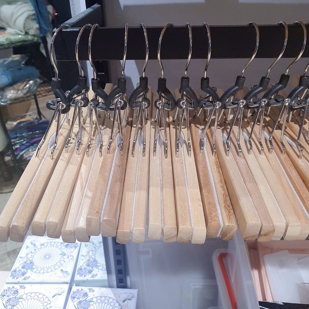 Wooden Clip Hangers, Furniture & Home Living, Home Improvement ...