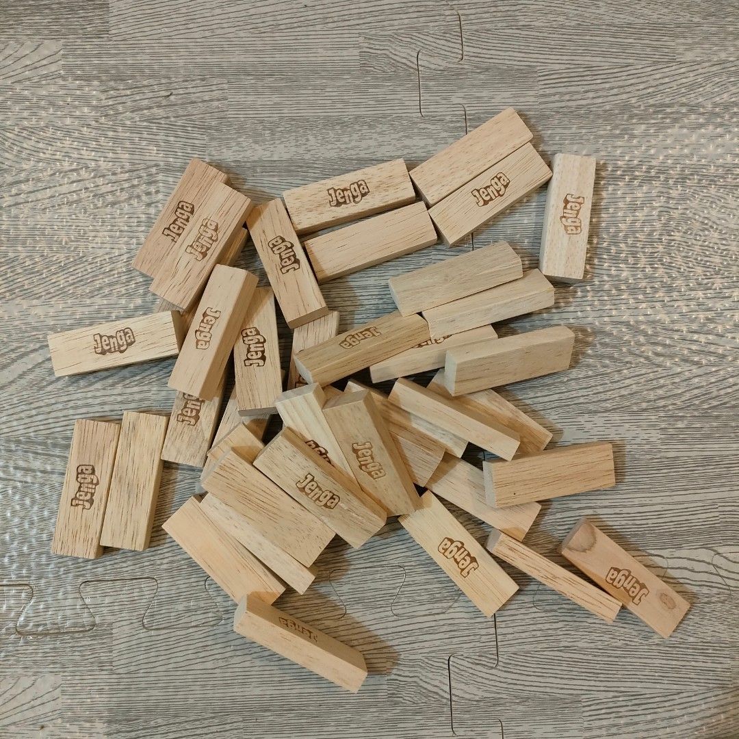 Wooden toy Jenga Original, Hobbies & Toys, Toys & Games on Carousell