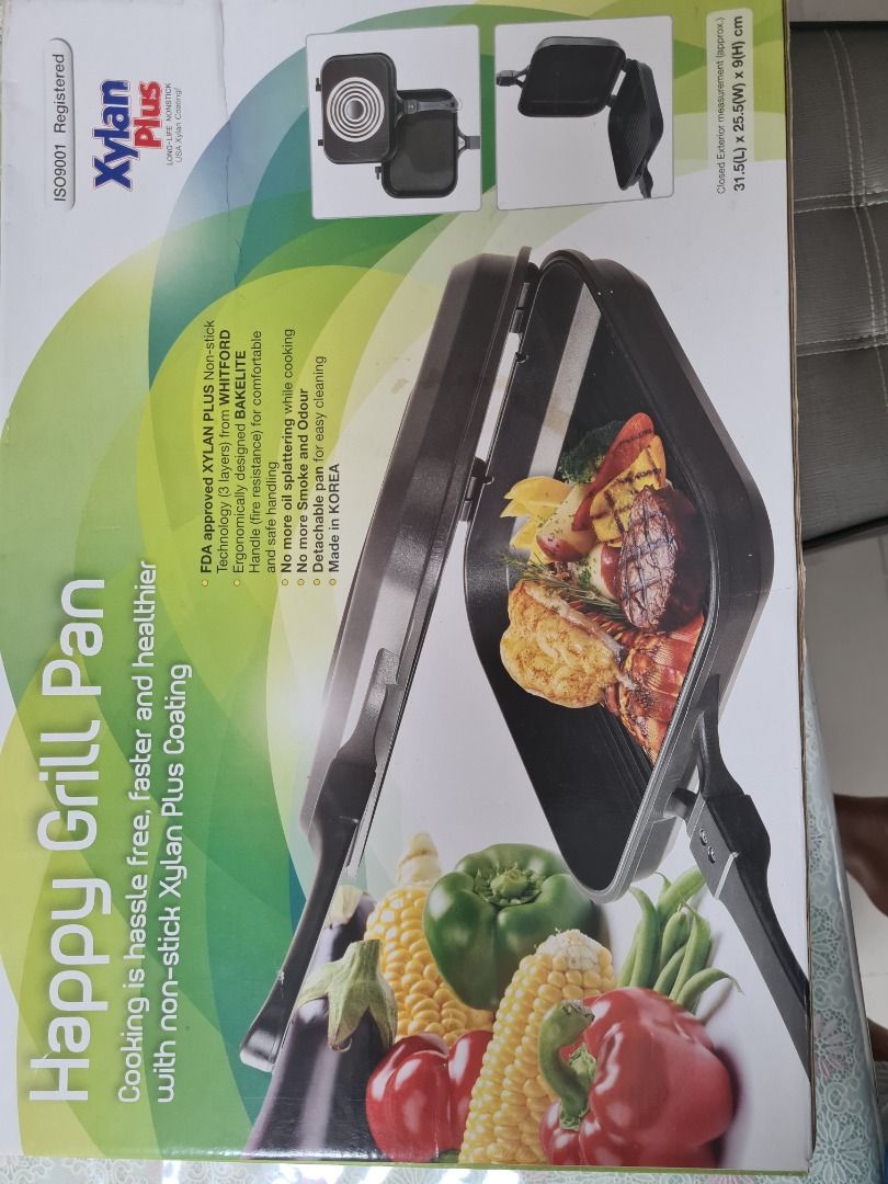 Xylan Happy Grill Pan, Furniture & Home Living, Kitchenware & Tableware ...