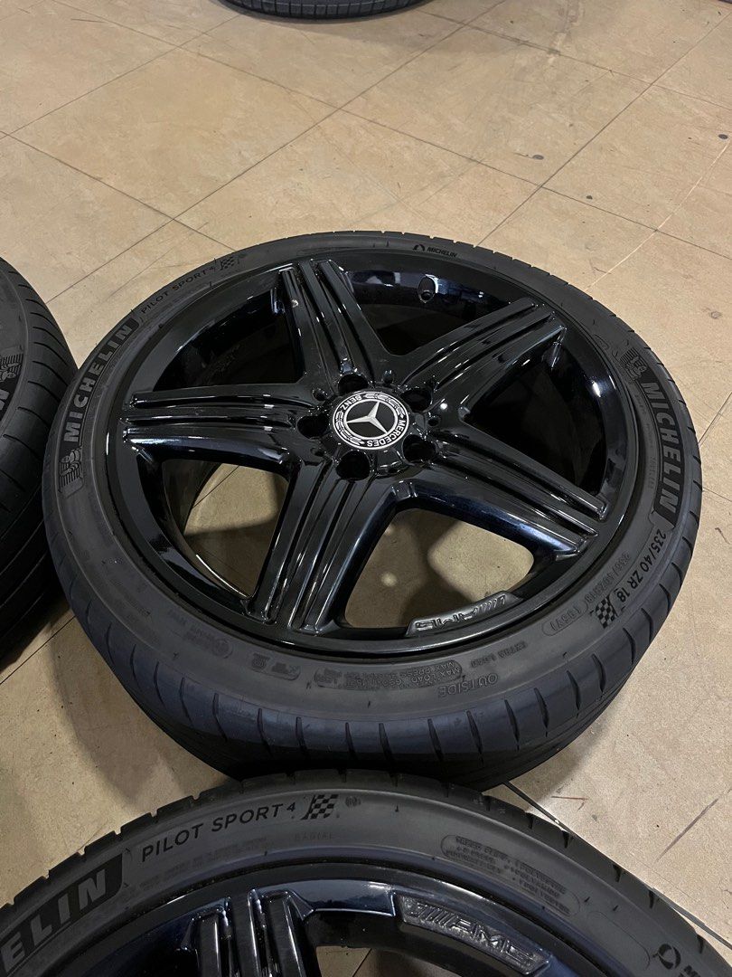18 inch Original Mercedes-benz rims, Car Accessories, Tyres & Rims on Carousell
