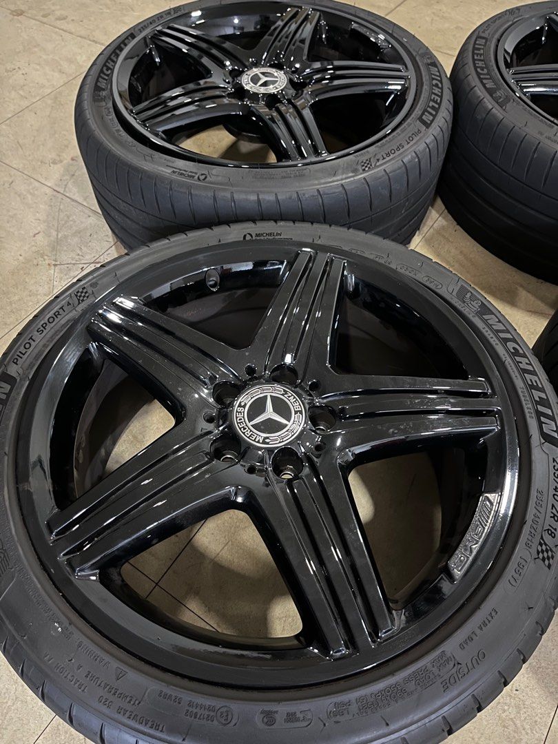 18 inch Original Mercedes-benz rims, Car Accessories, Tyres & Rims on Carousell