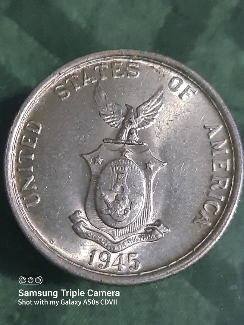 1945 Fifty Centavo USPI Coin, Hobbies & Toys, Memorabilia ...