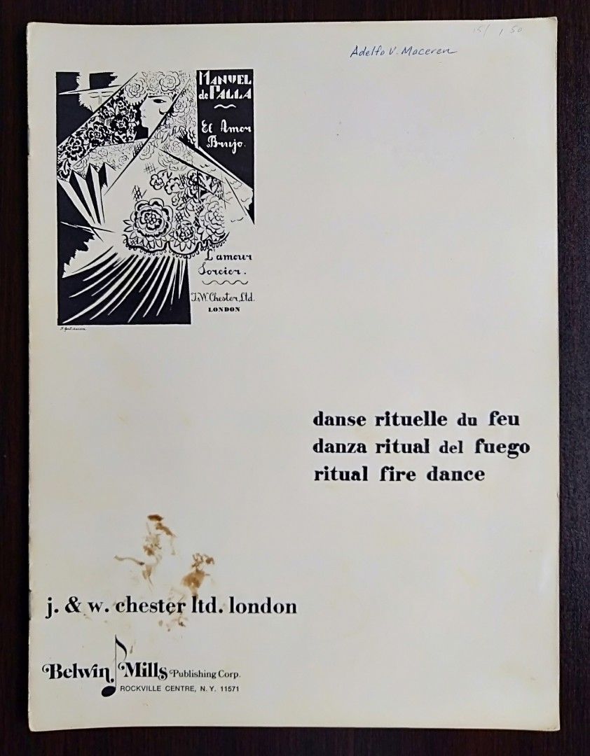 1970 MANUEL DE FALLA "Danse Rituelle Du Feu"(Ritual Fire Dance ...