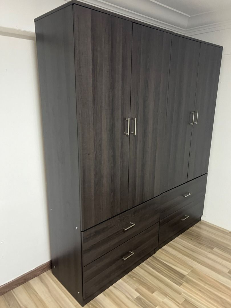 2 Doors Wardrobe + Drawers (Available in 2 Color), Furniture & Home ...