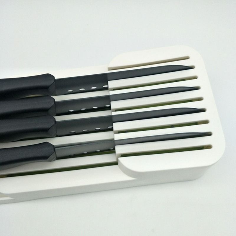 2 Tiers Kitchen Knife Divider Storage Rack, Furniture & Home Living ...