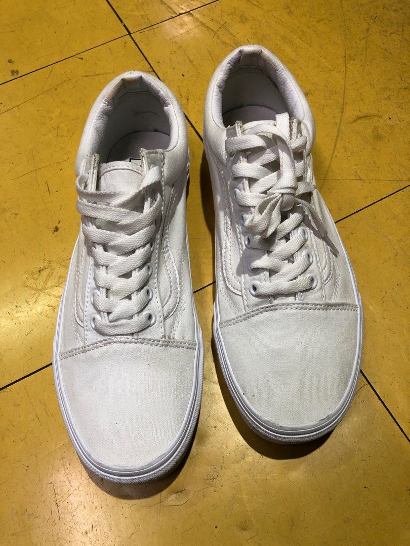 500714 Vans Oldskool Triple White Cnvs Skate Shoes(28 cm), Men's ...