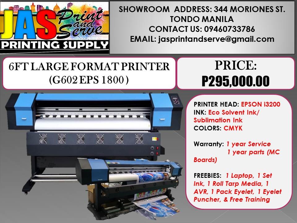 6FT LARGE FORMAT PRINTER MACHINE (i3200), Computers & Tech, Printers ...