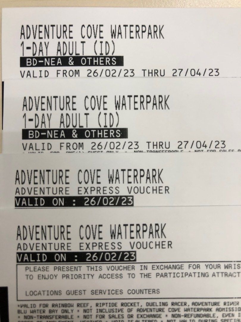 Adventure Cove Waterpark, Tickets & Vouchers, Local Attractions ...