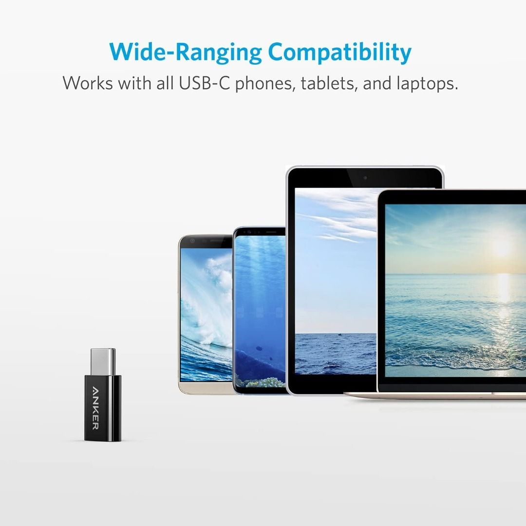 Anker USB C Adapter, [4 in 1 Pack] USB C (male) to Micro USB Adapter ...