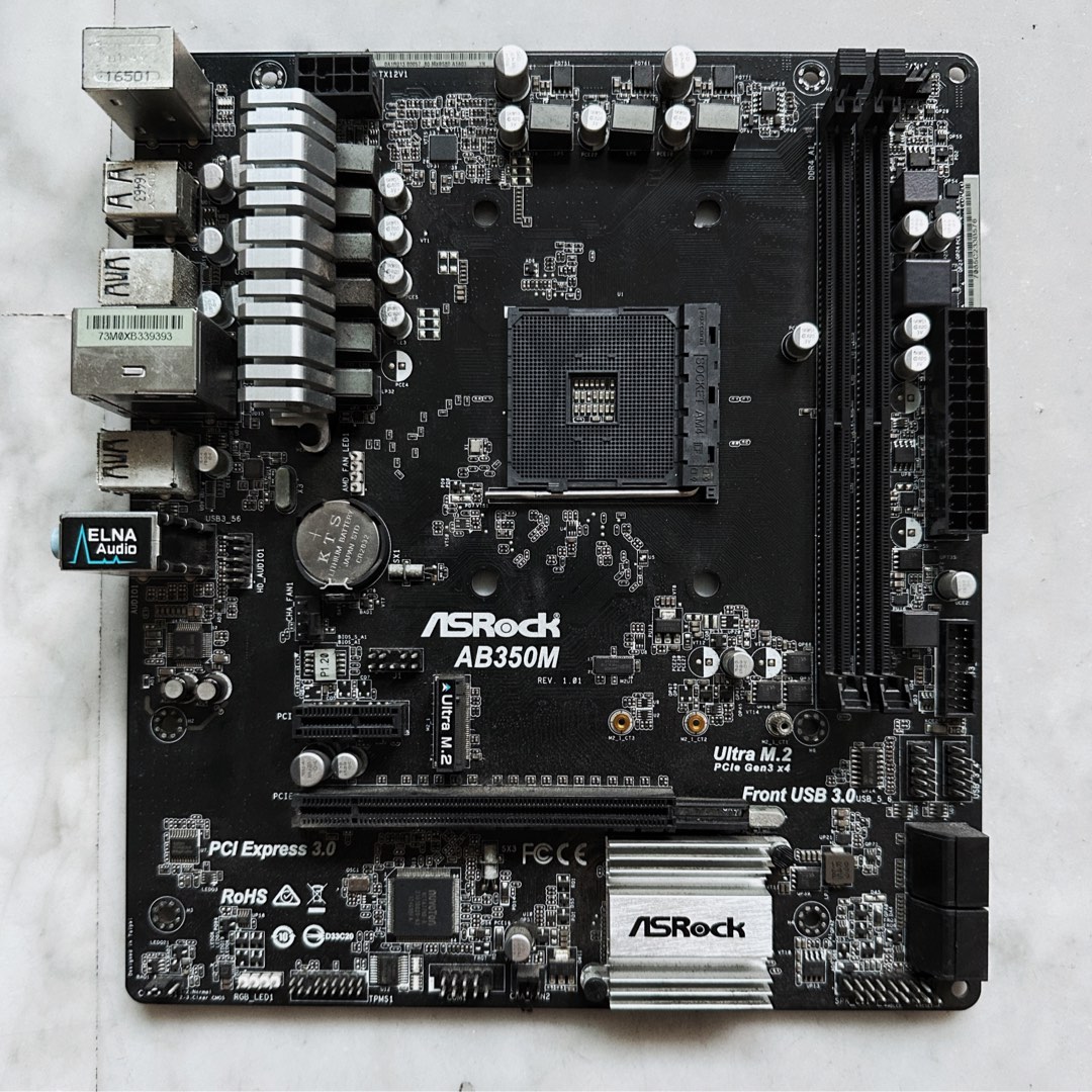 ASRock AB350M motherboard, Computers & Tech, Parts & Accessories ...