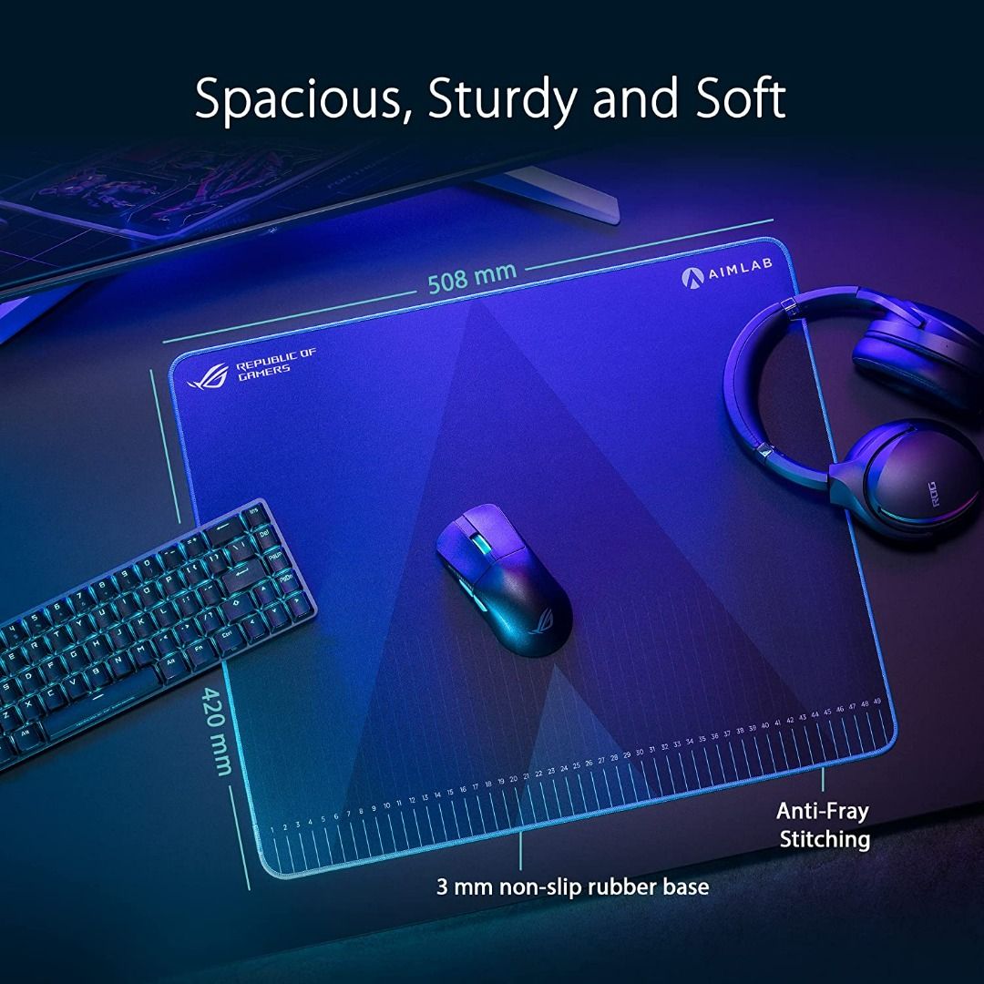 ASUS ROG Hone Ace AimLab Mousepad, Computers & Tech, Parts & Accessories, Mouse & Mousepads on ...