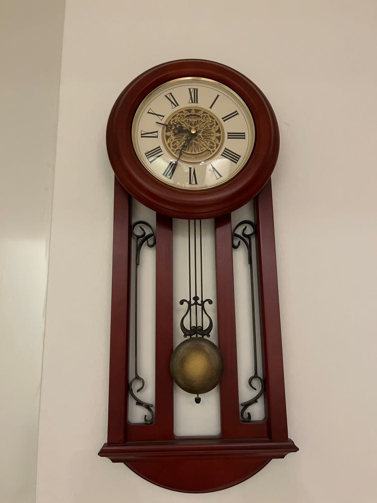 Authentic Seiko Wooden Wall Clock, Furniture & Home Living, Home Decor ...