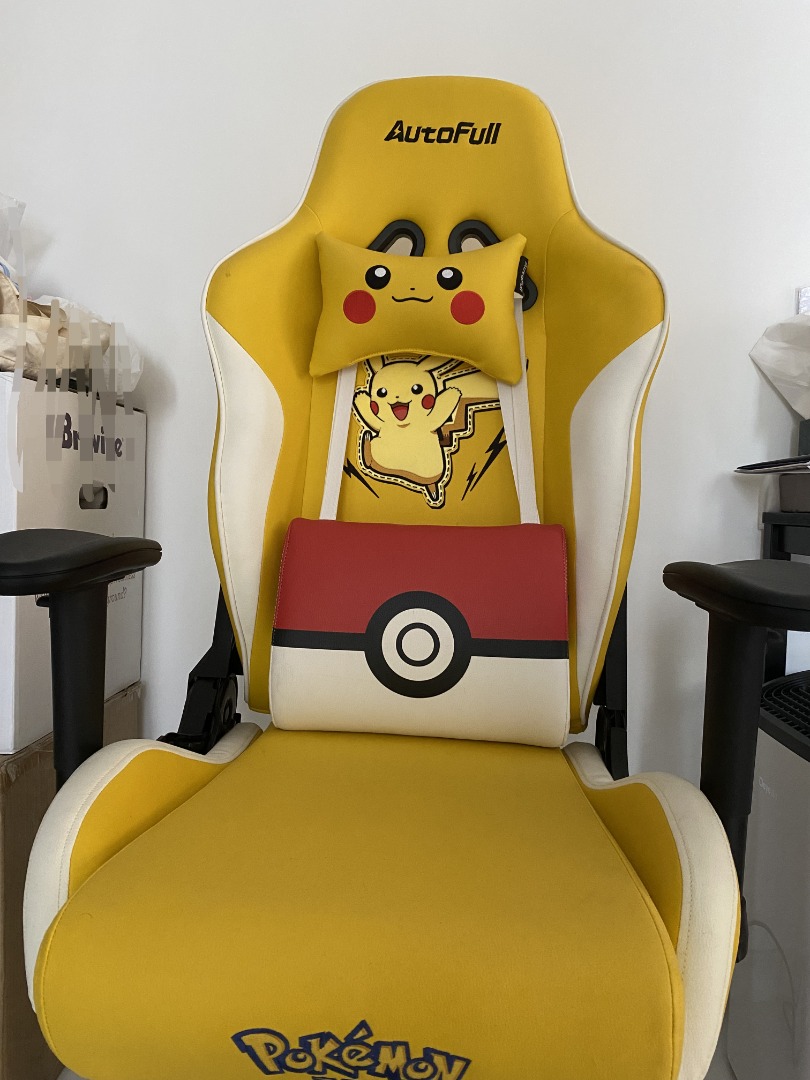 Autofull pikachu gaming chair, Furniture & Home Living, Furniture ...