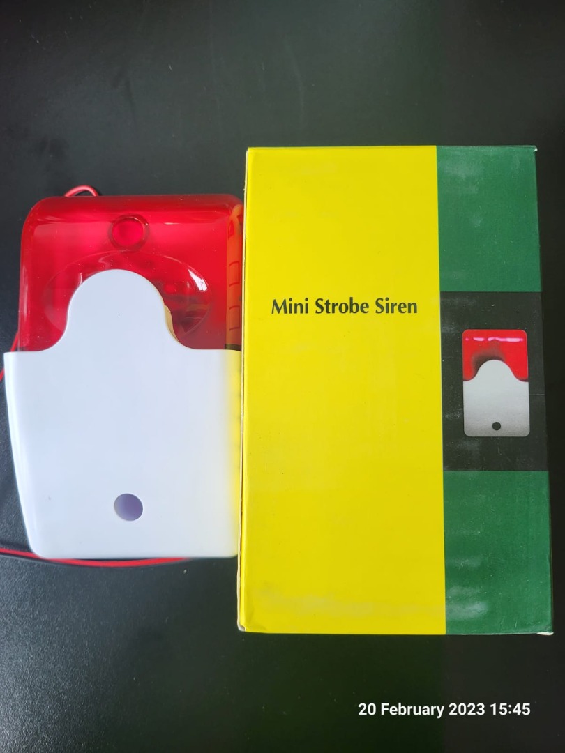 Battery Operated Mini Strobe Siren (Red Lens), Furniture & Home Living ...