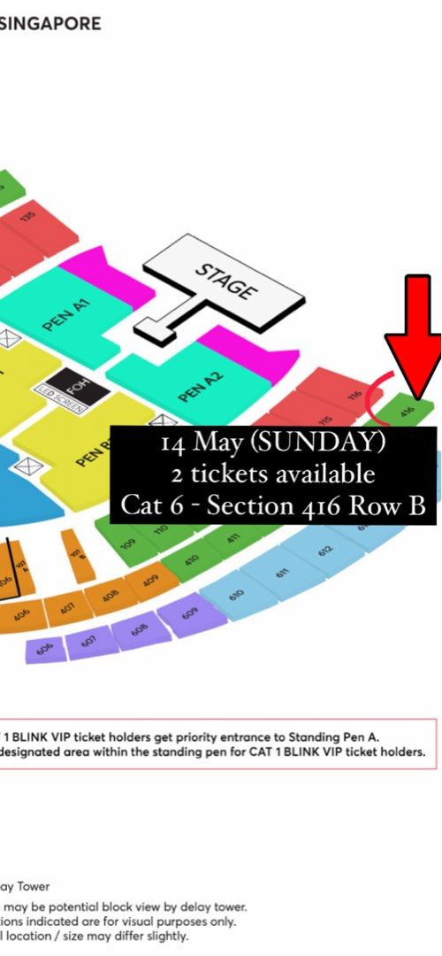 BLACKPINK [BORN PINK] SG concert Tickets, Tickets & Vouchers, Event ...