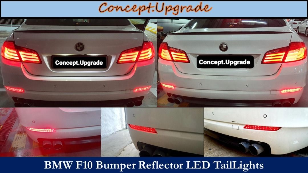 BMW F10 BUMPER REFLECTORS LED TAIL LIGHTS, Car Accessories, Car Plates ...