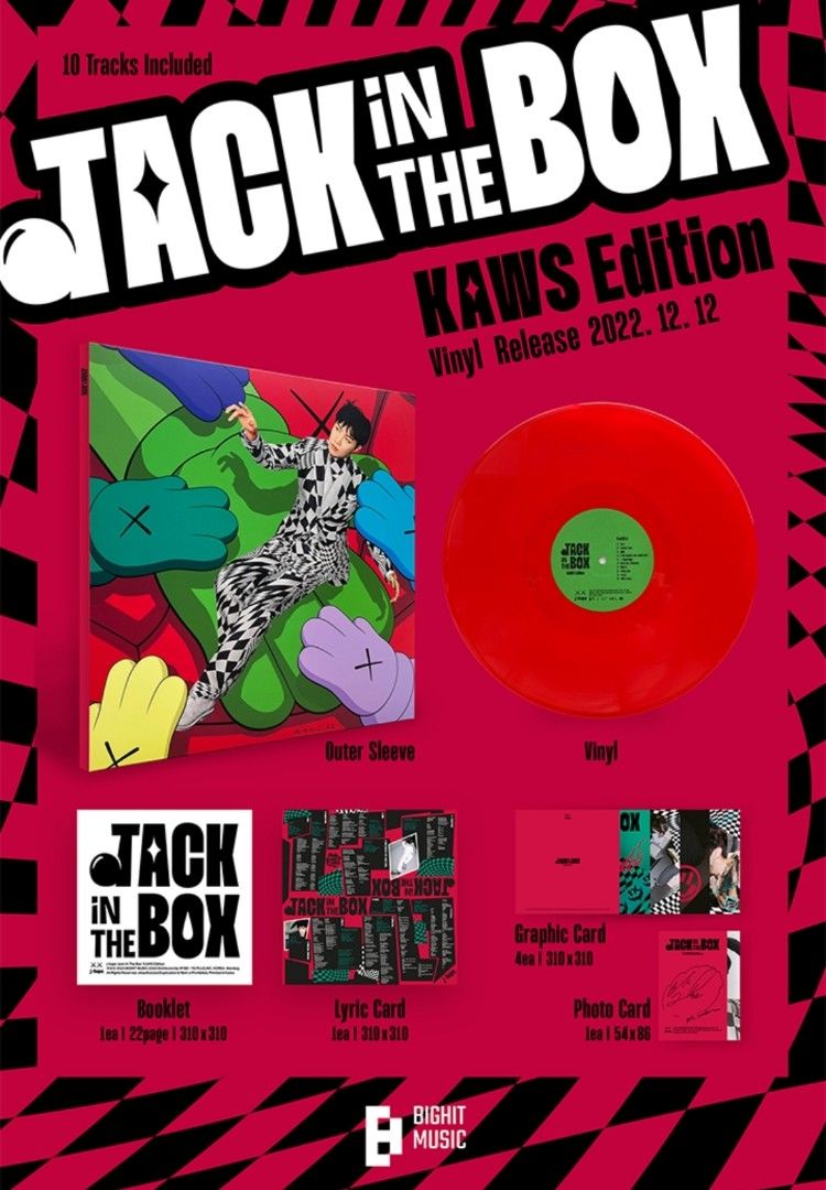 BTS j-hope - Jack in the Box (JITB) - Vinyl - KAWS Edition, Hobbies ...