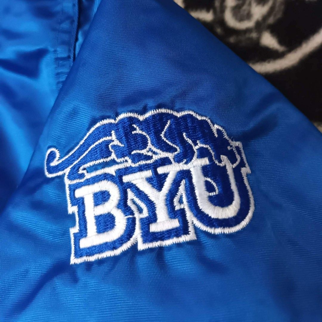 BYU COUGARS VARSITY JACKET VTG. RARE 80's STARTER BRAND MEDIUM ADULT ...