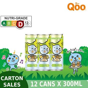 [Carton Sales] QOO White Grape Drinks 300ML x 12Cans, Food & Drinks ...